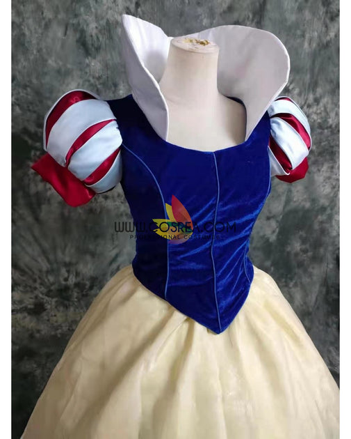 Princess Snow White Velvet With Standing Collar Cosplay Costume ...