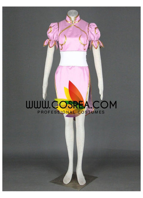 Street Fighter Chun Li Pink Cosplay Costume - Cosrea Cosplay