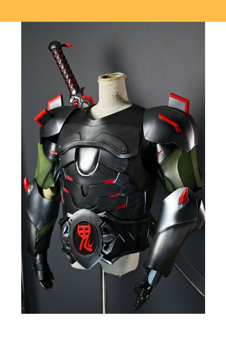 Overwatch Genji Oni Skin Custom Armor Cosplay Costume - Cosrea Cosplay